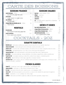 Menus – Coquette