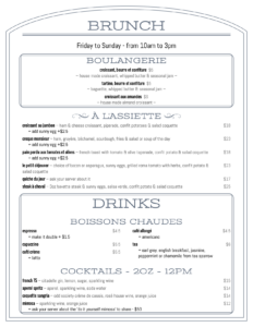 Menus – Coquette
